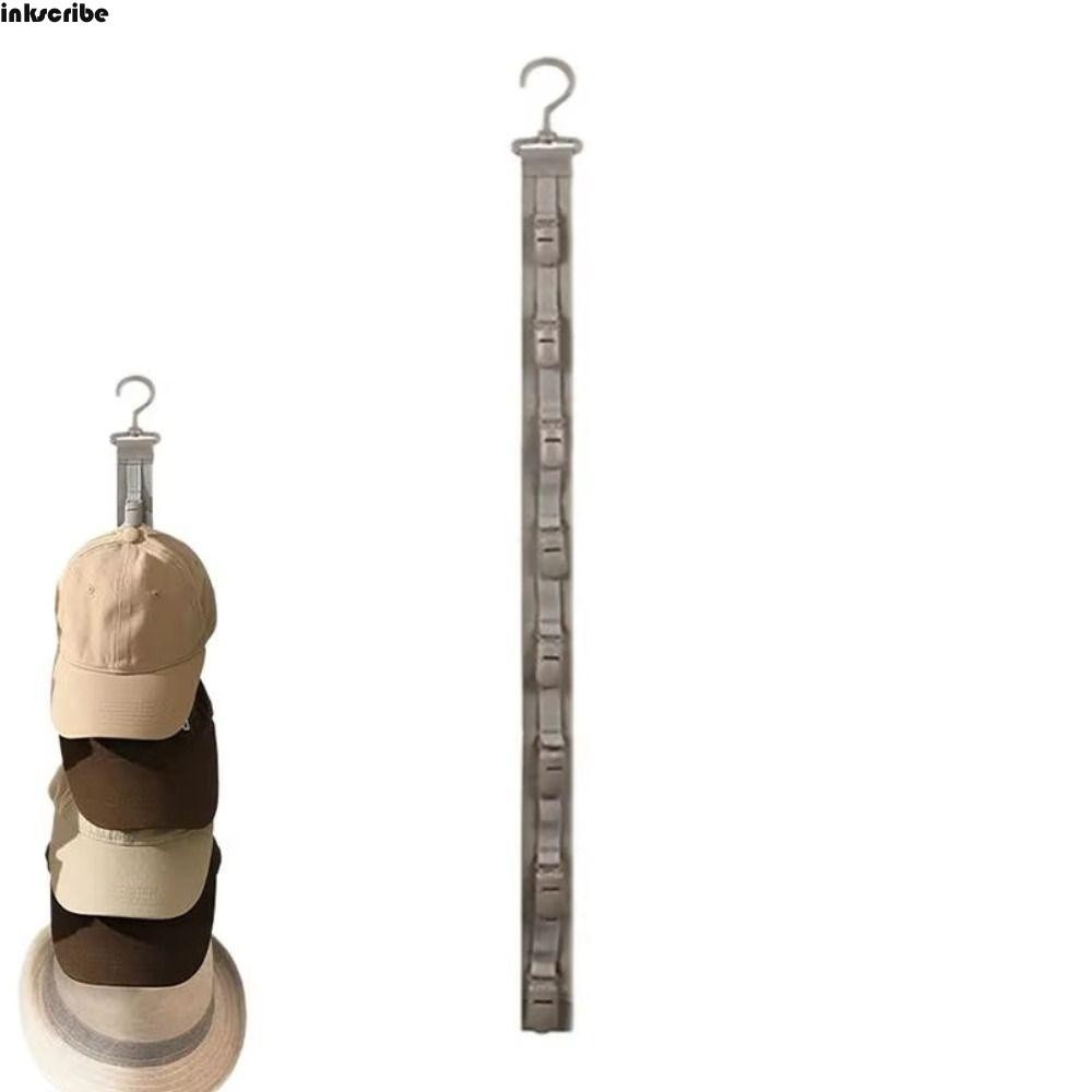 INKSCRIBE Hat Rack, Hanging with 8 Clips Golf Caps Stand, Caps Rack ...