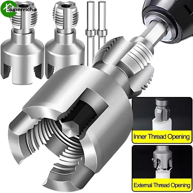 1/2Sets All-in-one Pipe Threading Tool - Internal External Rethreading ...
