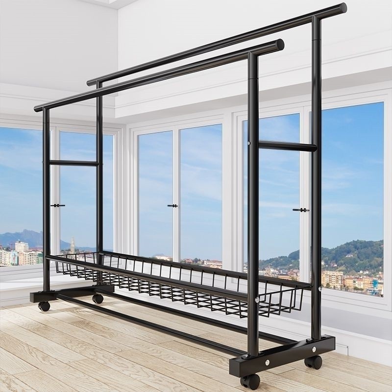 [48H Shipping] Extra Thick Thick Simple Clothes Hanger Floor Vertical ...