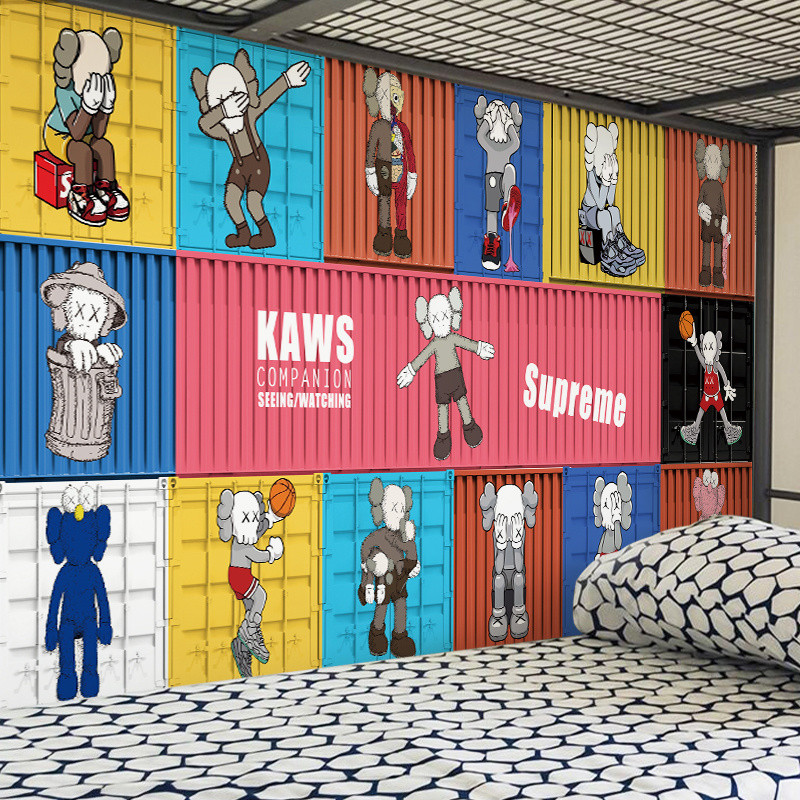 [in stock] Sesame Street kaws Wall Stickers Fashion Brand Oversized ...