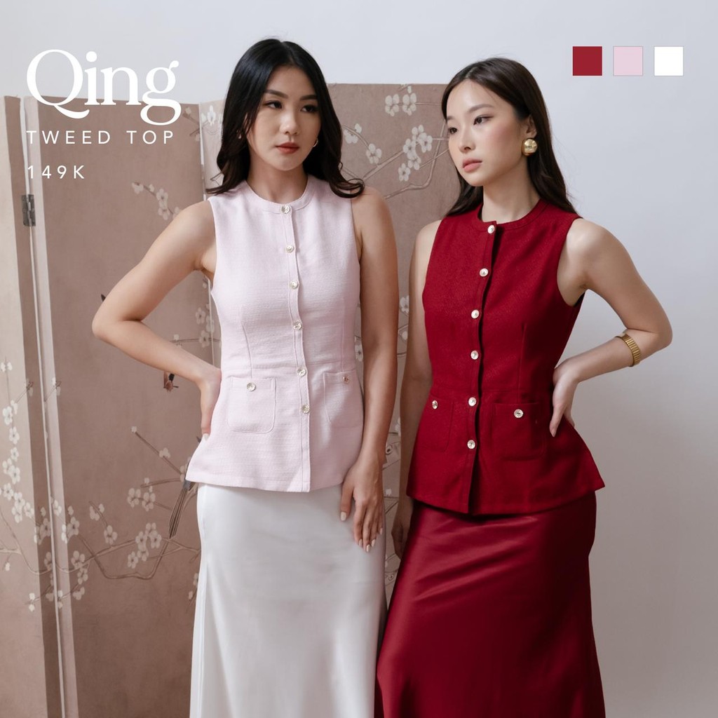 KEMEJA Qing Tweed Top -- Ocha Wear | Women's shirt top | Quality ...