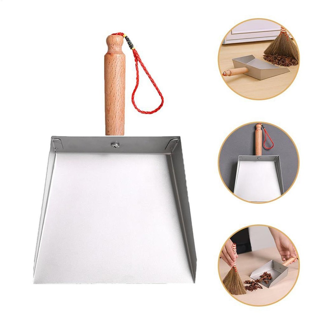 Small Metal Dust Pan Stainless Steel Dustpan Wide Dust Pan with Handle ...