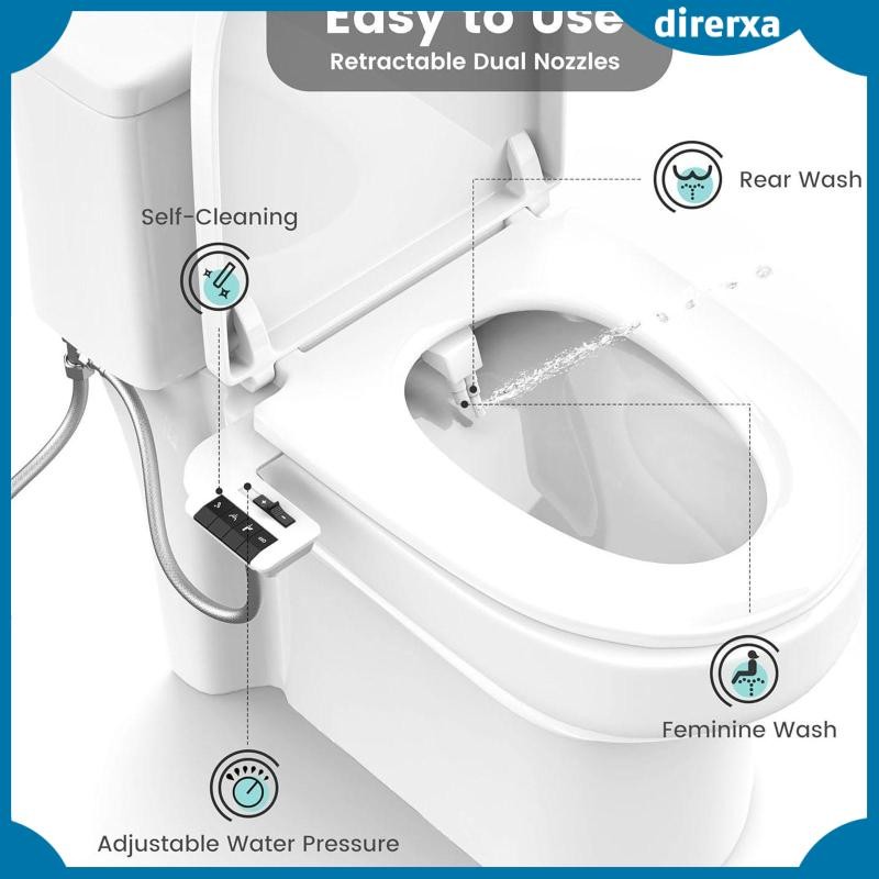 [Direrxa] Bidet Attachment for Toilet 1/2'' Universal Toilet Seat Bidet ...