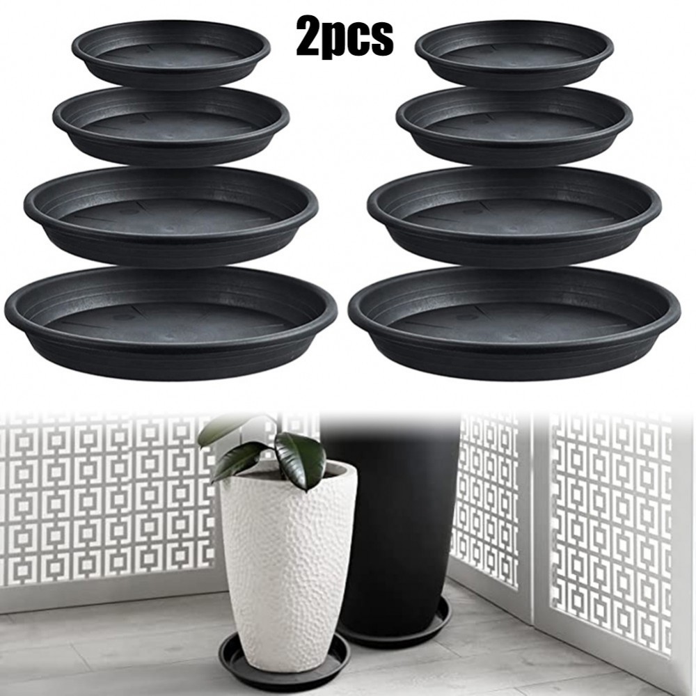 2pcs Easy Clean PP Flower Pot Saucers Essential Drainage Trays for ...