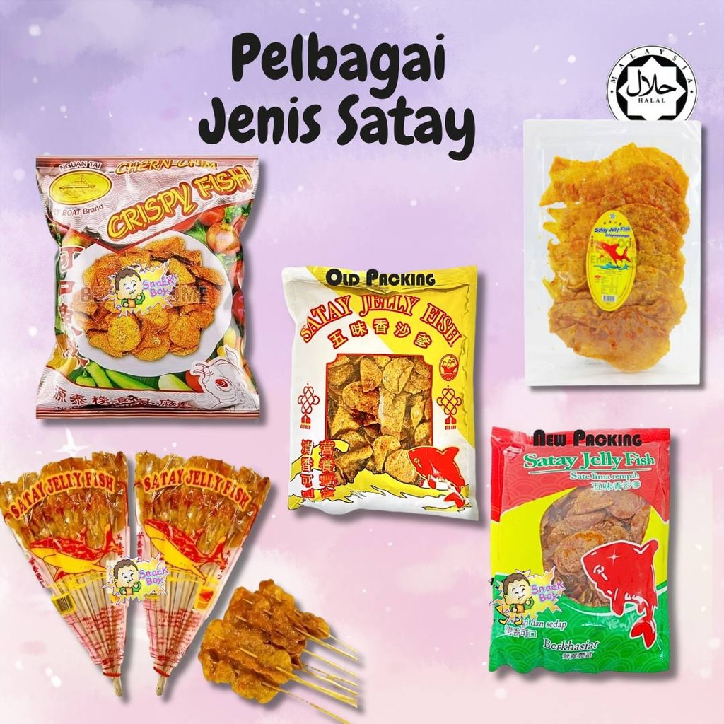 Various Types of Halal Satay 280g Crispy Satay / 12pcs Satay Stems ...
