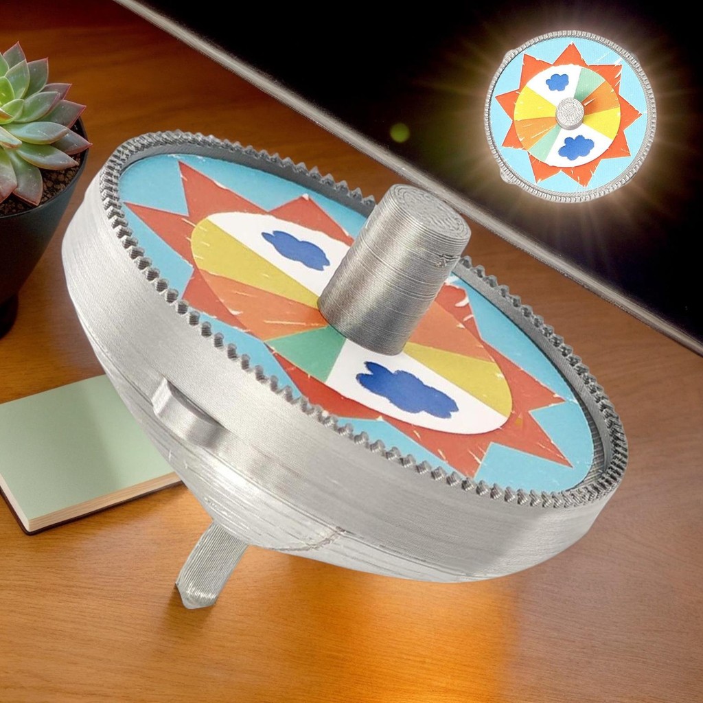 3D Printed Paeng-y Spinning Top Toy Korean Traditional Play Game Gong ...