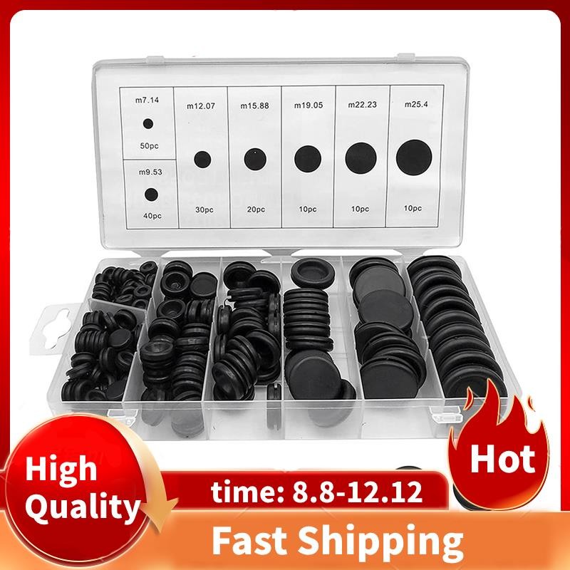 170Pcs 7 Sizes Rubber Grommet Assortment Kit, Firewall Hole Plug Set ...