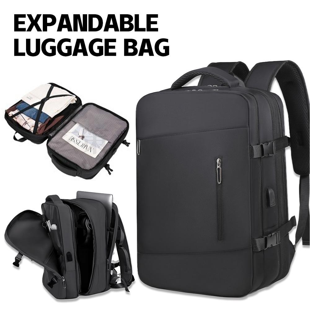 Unisex 18-25L Travel Bagpack Expandable Waterproof Cabin Size Backpack ...