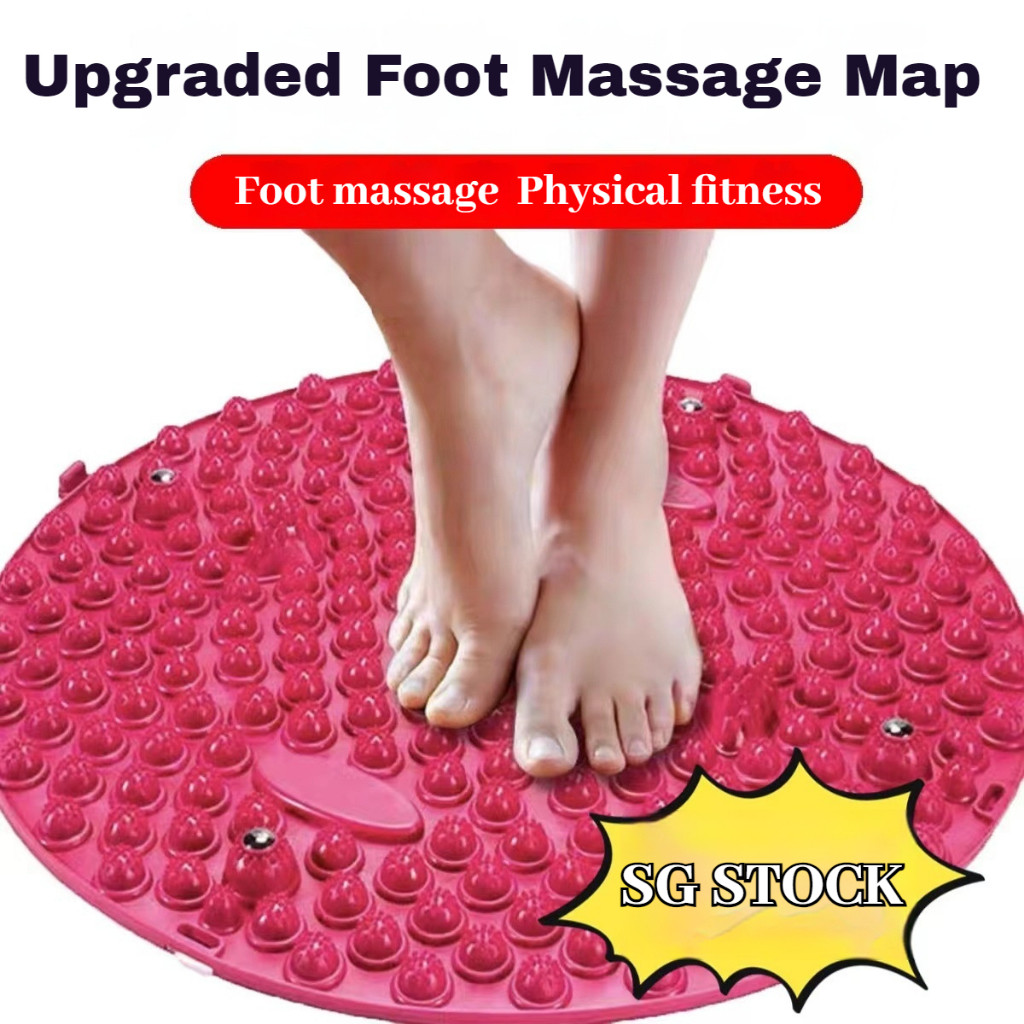 [SG SELLER][37CM/55CM] Running Man Acupuncture Mat Round Foot Massage ...