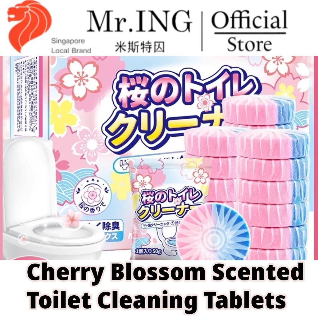 1 piece - Cherry Blossom Scented Toilet Cleaning Tablets – Long-Lasting ...