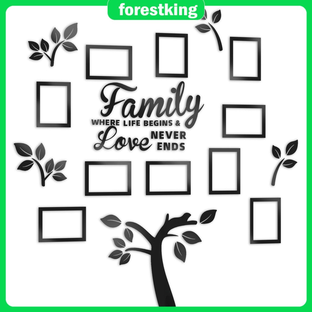 Family Tree Wall Decal Acrylic Family Tree Wall Decor Decorative Family ...
