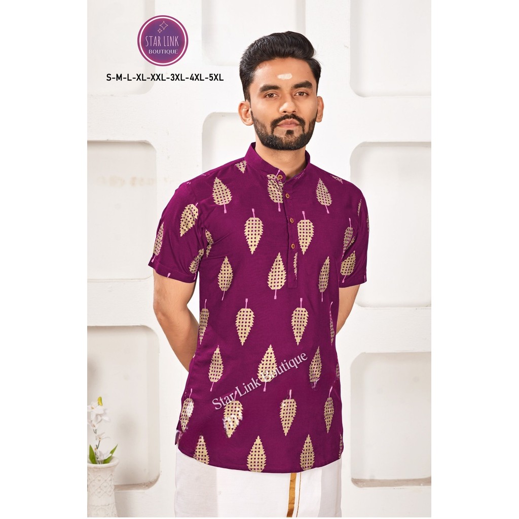 Jippa Casual Rayon Printed Kurta Casual Short Kurta Shirt | Shopee ...