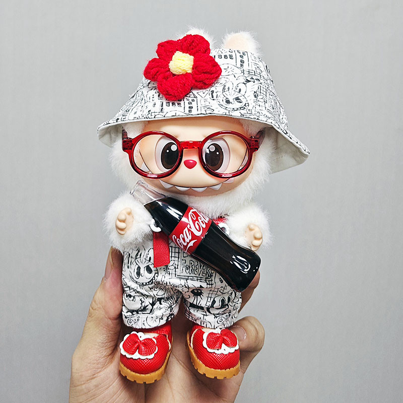 Coca-cola Series|Labubu Clothes+Hat|Suitable for 17cm labubu/15cm ...