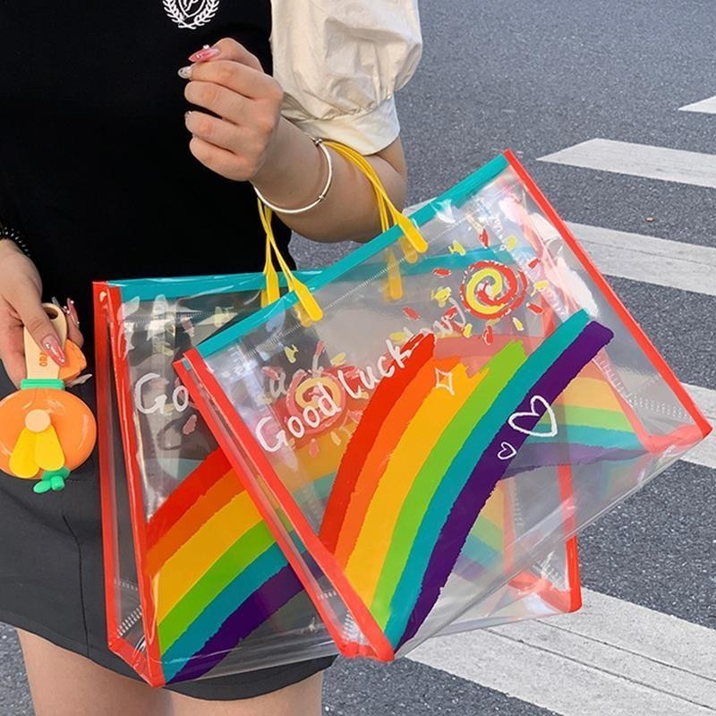 bag pvc bag bag beg transparent bag transparent tote bag transparent ...