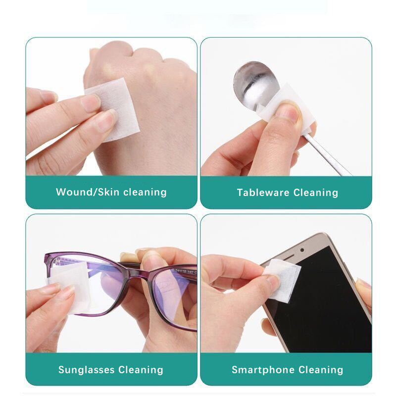 100PC Alcohol Swab Pads For Phone Wipes Handphone Alchol Swabs Pad ...