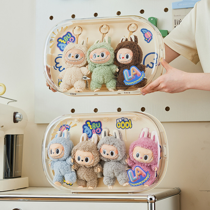 Labubu Pendant Display Box Rotating Transparent labubu Doll Doll Figure ...