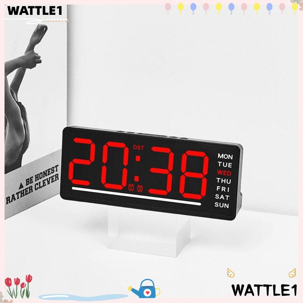 WTTLE Digital LED Clocks, 12/24H DST Electronic Clock, ABS Snooze ...