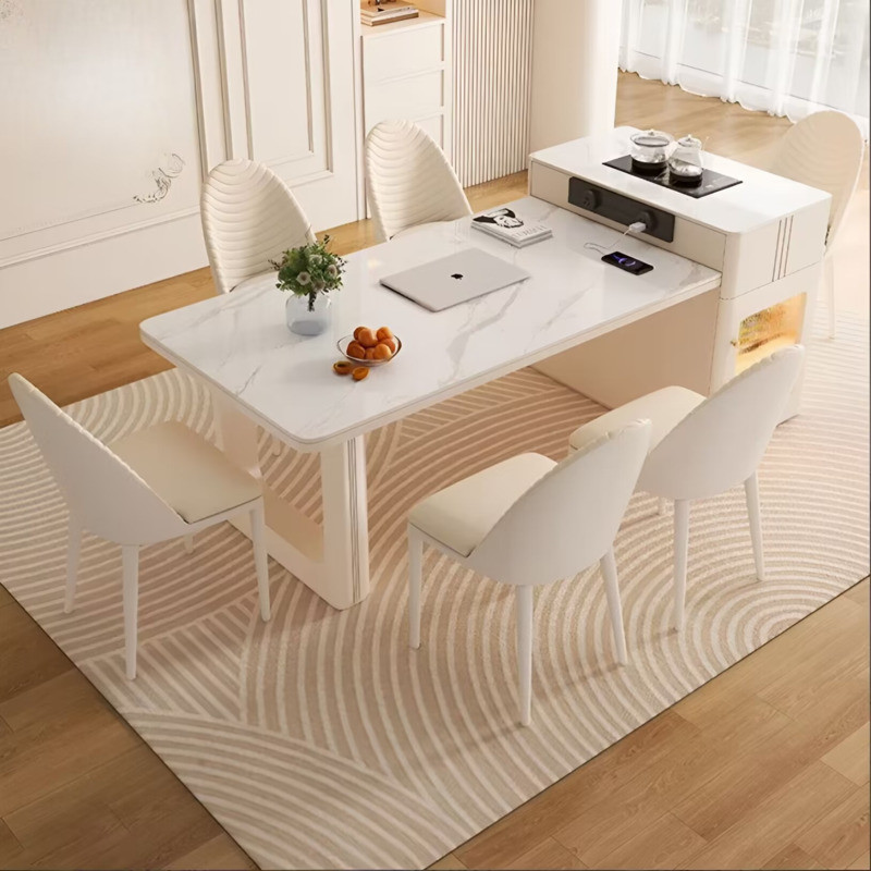 Dining Table Foldable Sintered Dining Table Set Extendable Stone Top ...