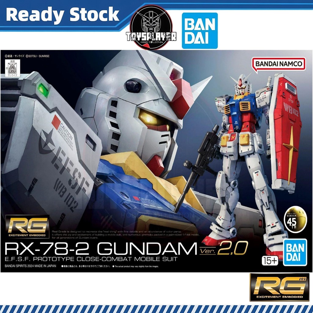 BANDAI RG 1/144 RX-78-2 Gundam (VER.2.0) MODEL KITS | Shopee Singapore