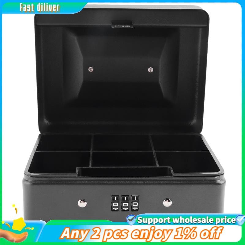 In stock- Metal Coin Box with Locking Storage Tray - Small Coin Box ...