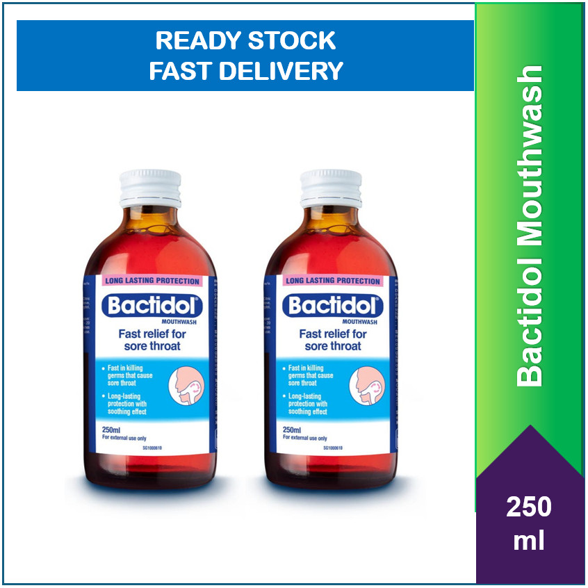 [No Minimum Purchase Quantity] Bactidol Mouthwash, 250ml, (Relieves ...