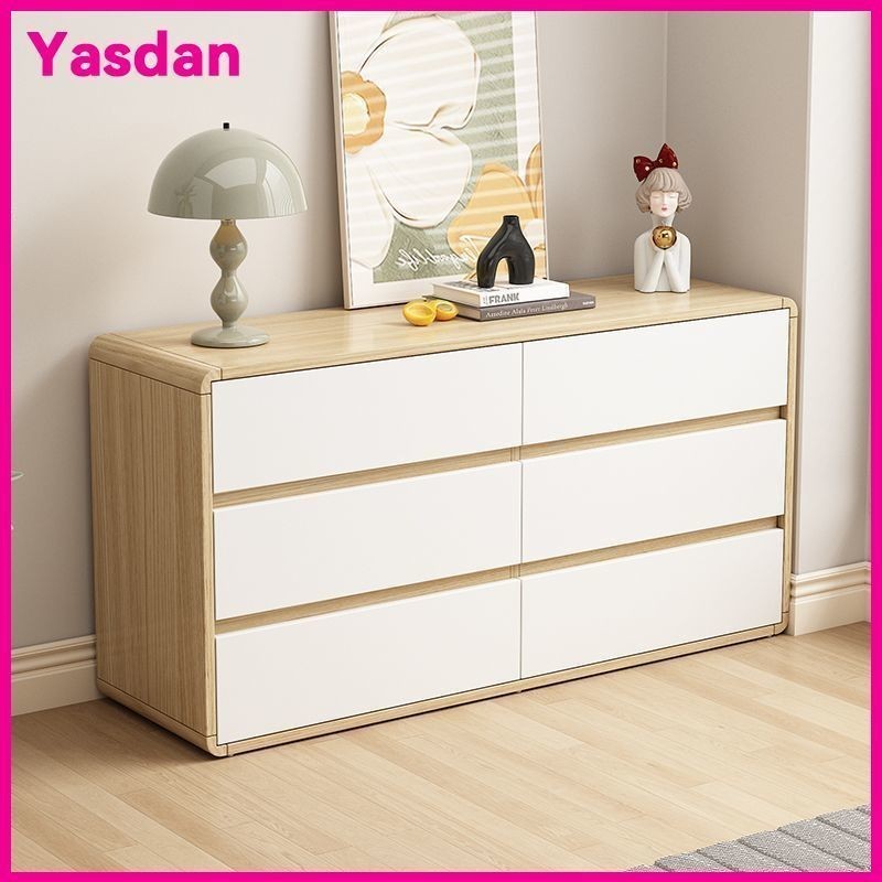Chest Drawer Simple Original Wood Colour Solid Wood Multi-layer Storage ...