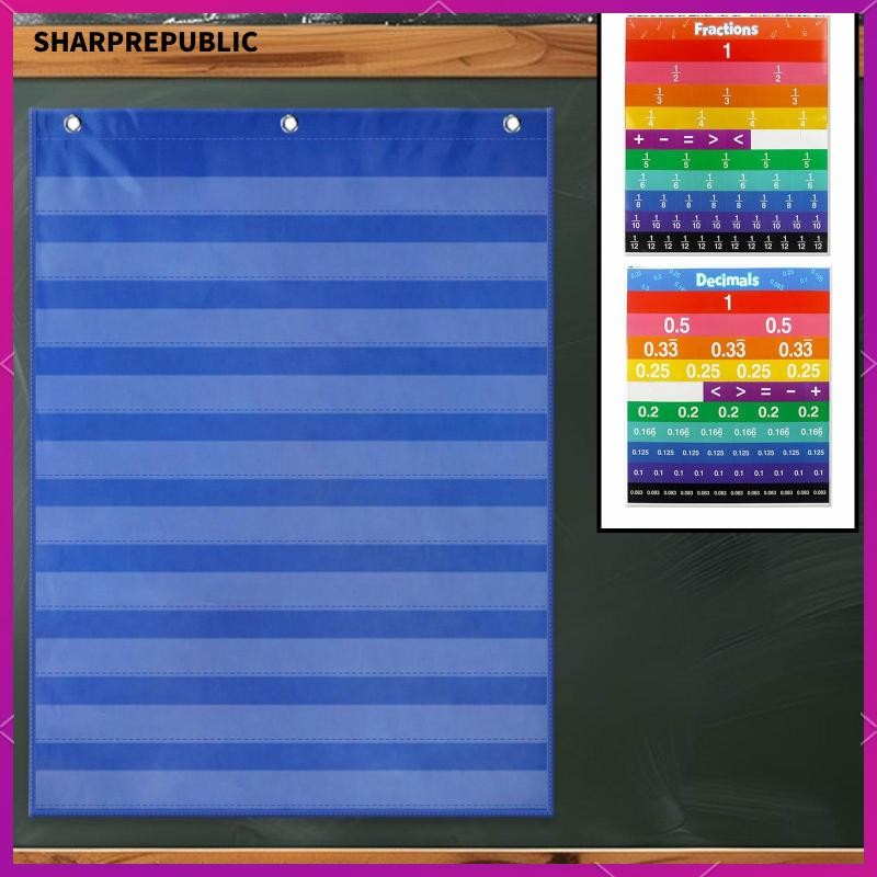 [Sharprepublic] Decimals and Fractions Pocket Chart Material Cards Boys ...