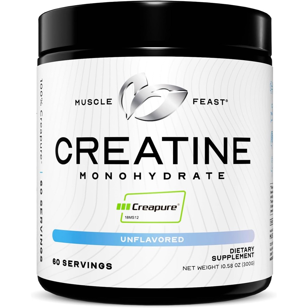 Muscle Feast Creapure Creatine Monohydrate Powder, Vegan Keto Friendly ...