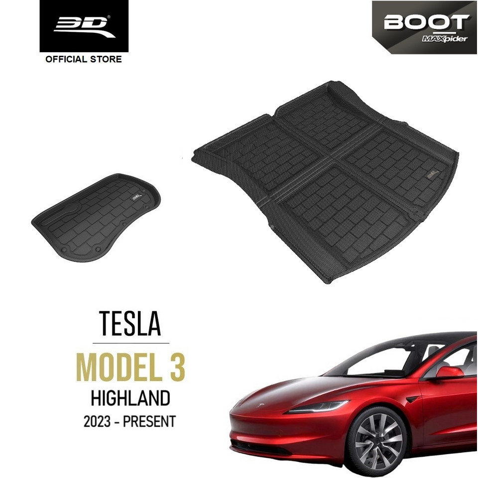 3D BOOT LINER TESLA MODEL 3 HIGHLAND (2024 - PRESENT) | Shopee Singapore