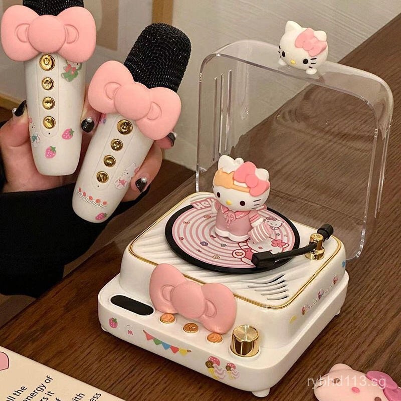 Hello Kitty Microphone Audio Microphone Family KTV Square Dance Speaker ...