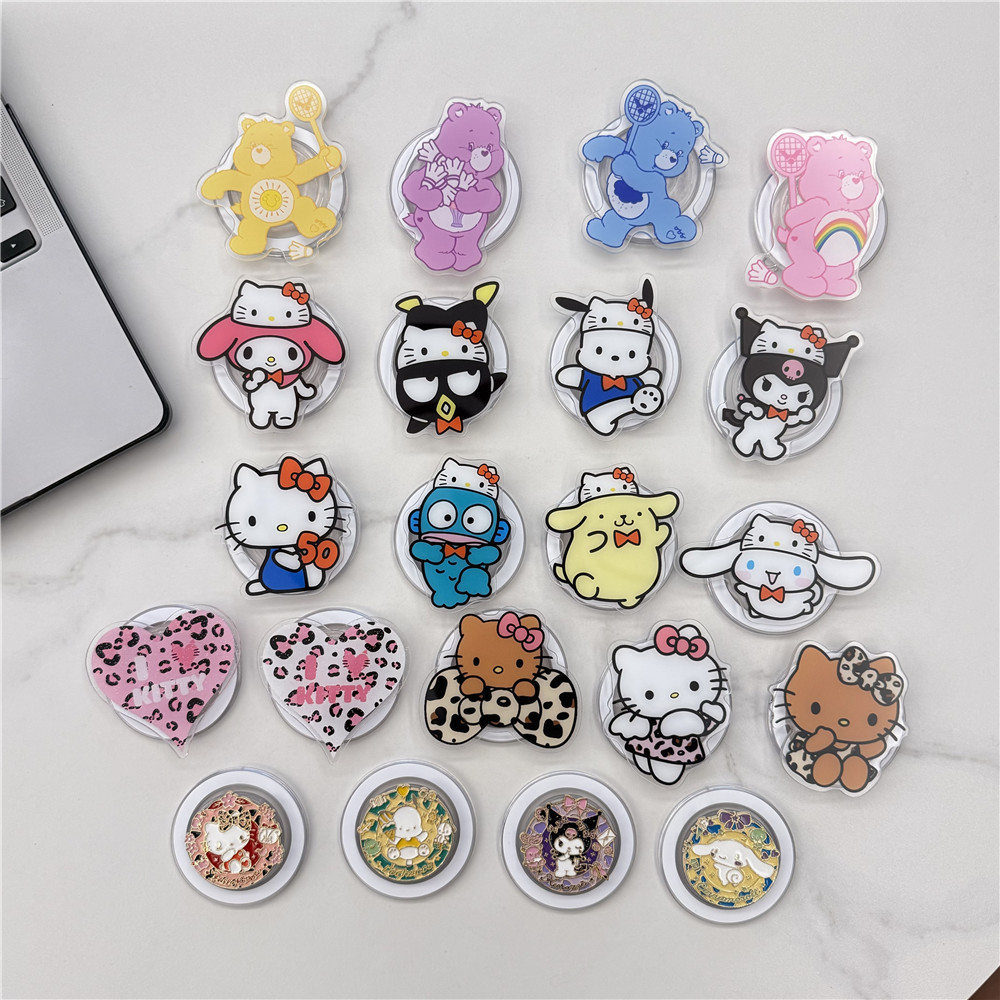 Sanrio Theme Magnetic Folding Mobile Phone Grip Holder Socket Pocket ...