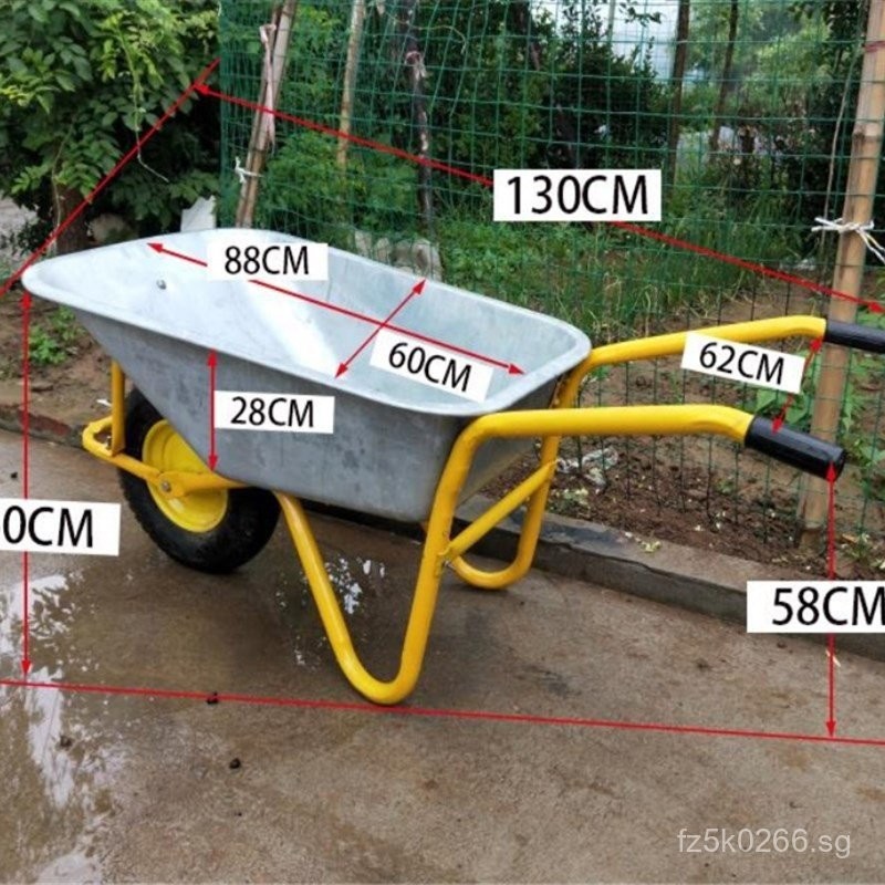 Handcart Single Wheel Construction Site Sand Soil Garden Agricultural ...