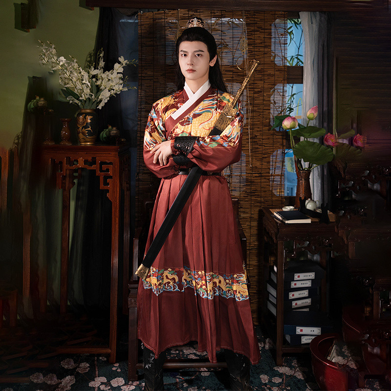 [6 Colors] Original Hanfu Adult Male Flying Fish Clothing Dragon Robe ...
