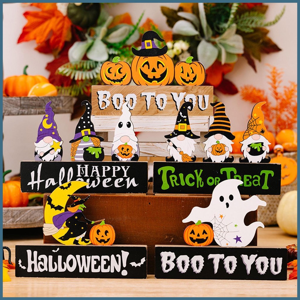 Halloween Table Sign Spooky Tabletop Centerpieces Letter Sign ...