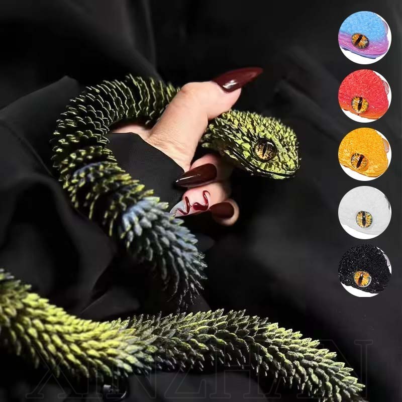 3D Printed Realistic Snake - Prank Gifts For Friends - Articulated Bush ...