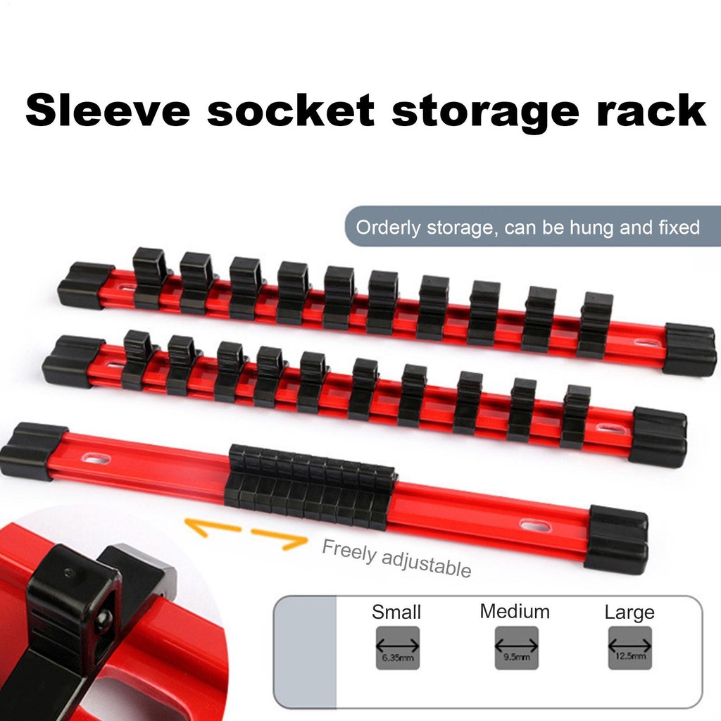 Socket Holder Rack Non-Slip Adjustable Socket Holder Tool Storage Rack ...