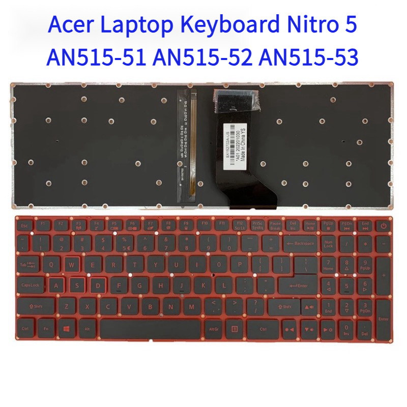 Acer Laptop Keyboard Nitro 5 AN515-51 AN515-52 AN515-53 AN515-53-52FA ...
