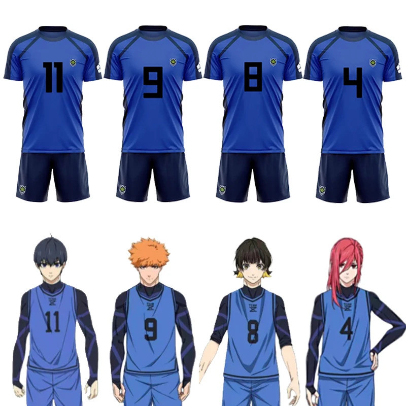 Bachira Meguru Cosplay Short Sleeve Set Anime Blue Lock Soccer Jersey T ...