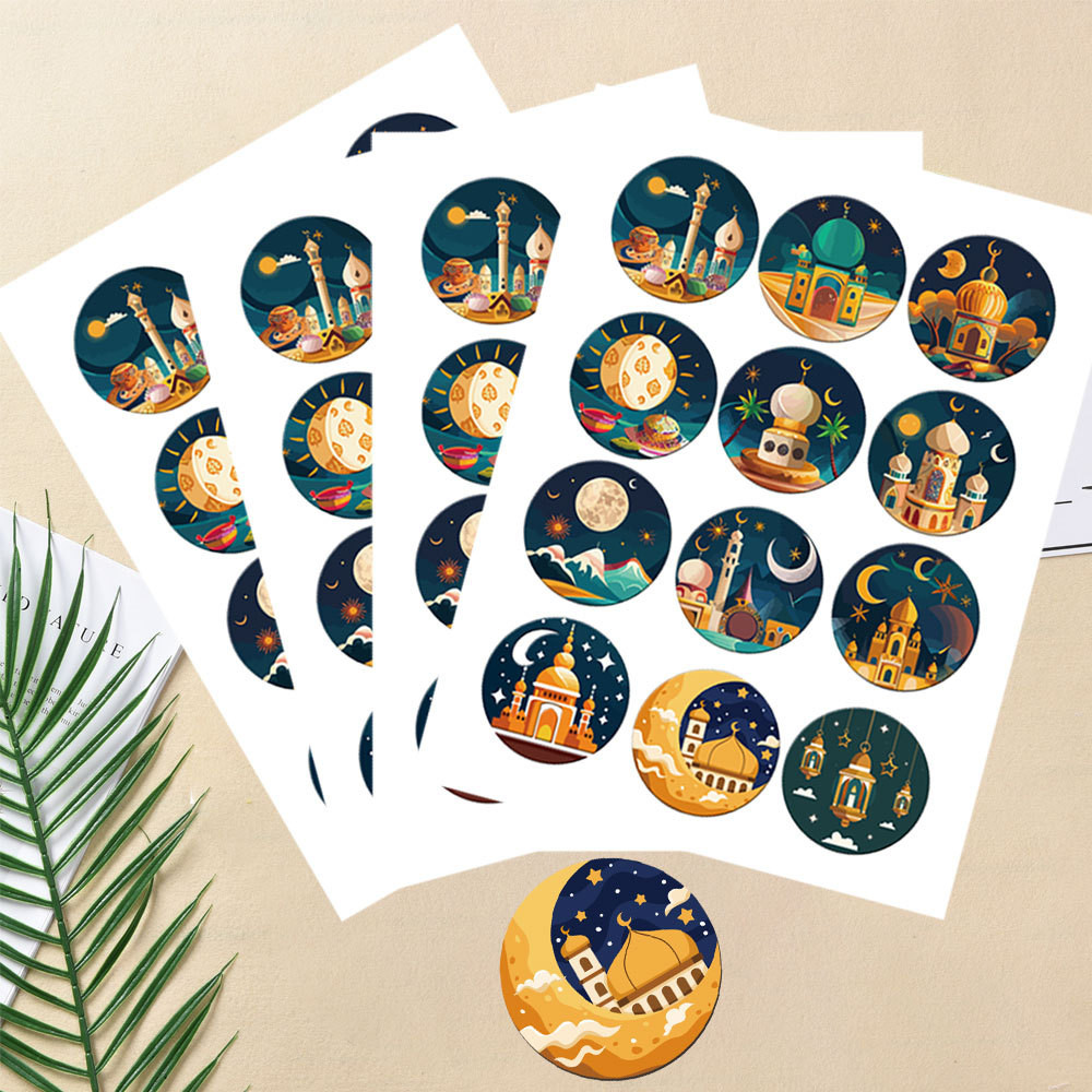 6Sheets Eid Mubarak Tattoo Stickers Ramadan Decorations 2025 kids gifts ...