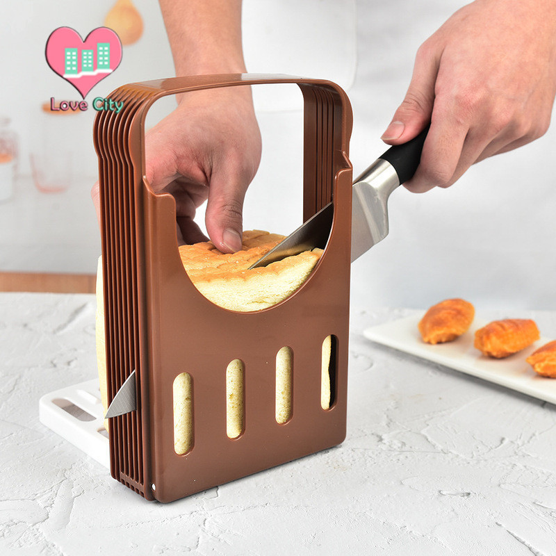 Kitchen Toast Slicer Bread Cutter Loaf Slicer Folding Toast Slicing ...