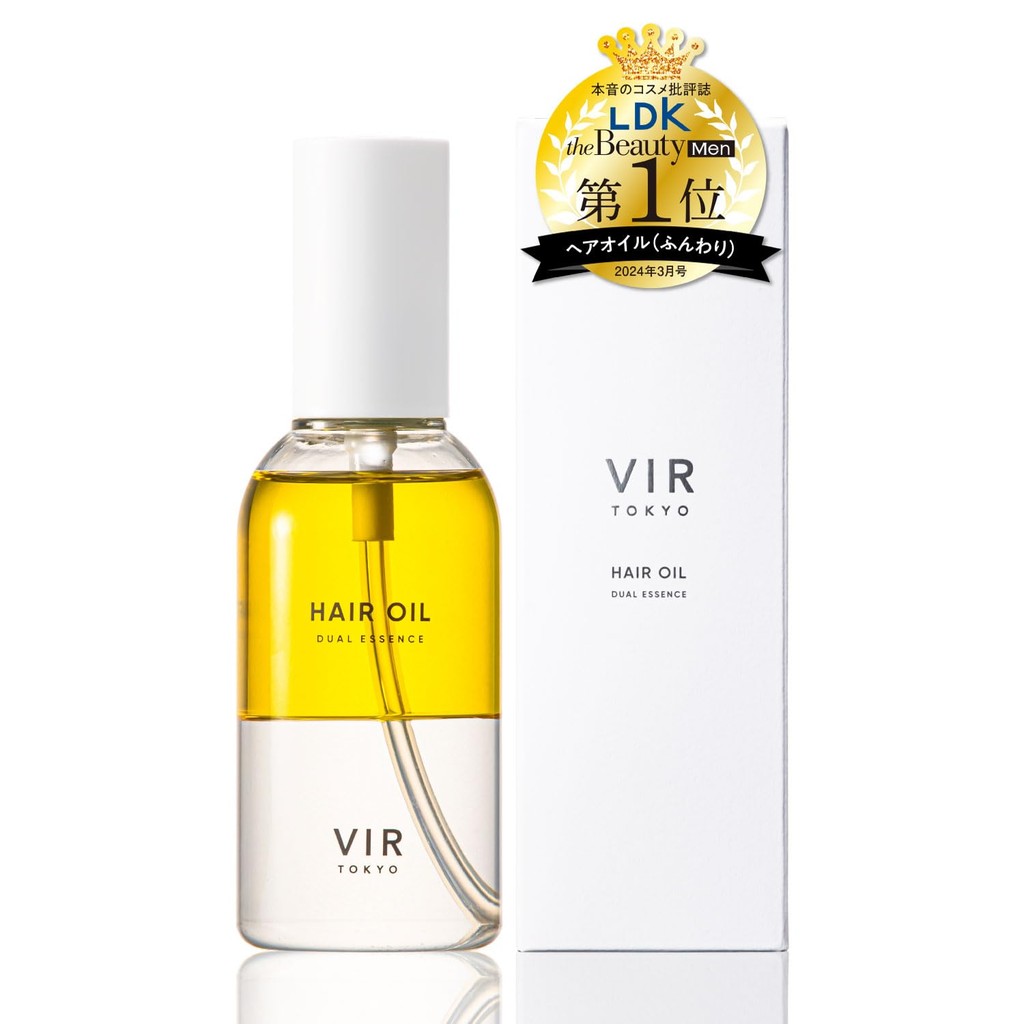 VIR TOKYO Hair Oil DUAL ESSENSE (Oil + Serum) 120ml Smooth Non-Rinse ...