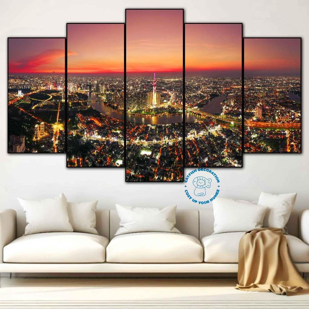 Set of 5 Wall Collage Panels VIETNAMESE LANDSCAPE - Mirror Formex - VN ...