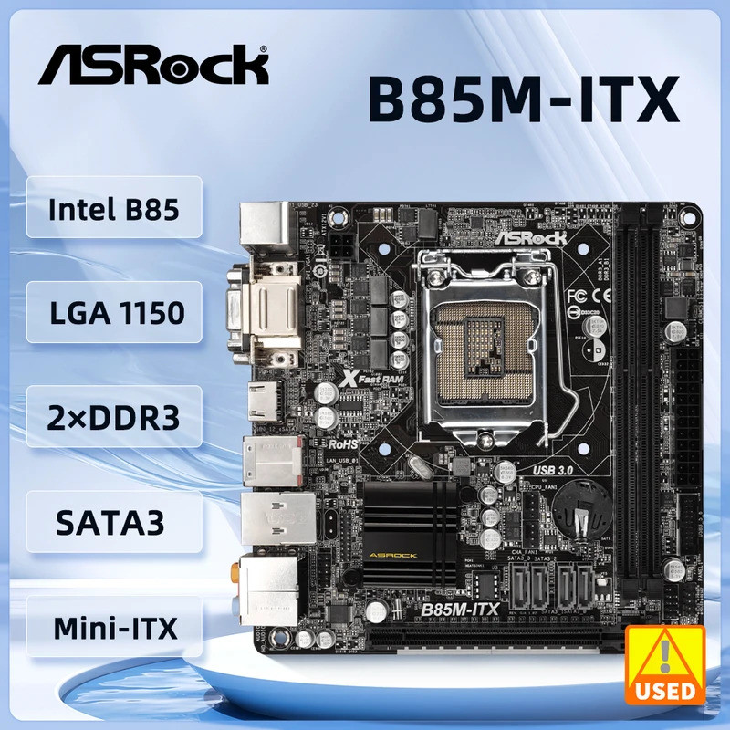 ASRock B85 Mini-ITX Motherboard LGA 1150 B85M-ITX Supports Core 4170 ...