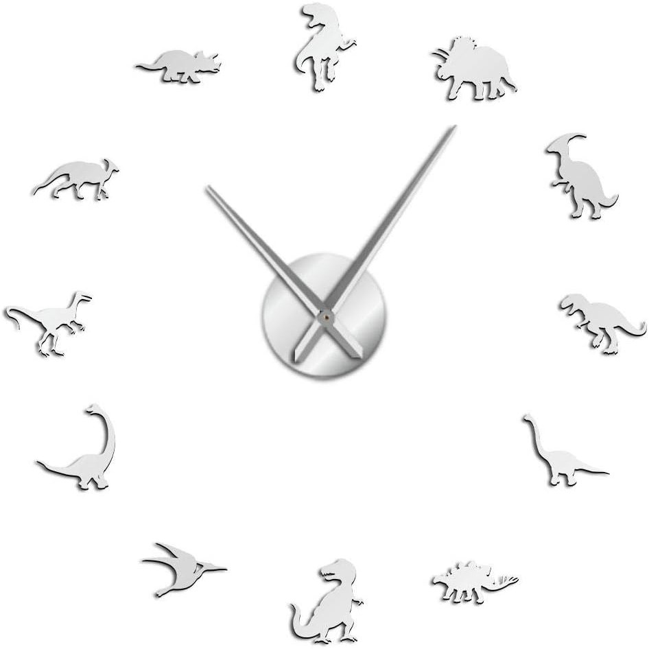 Dinosaurs Wall Art T-Rex DIY Large Wall Clock Kids Room Decoration ...