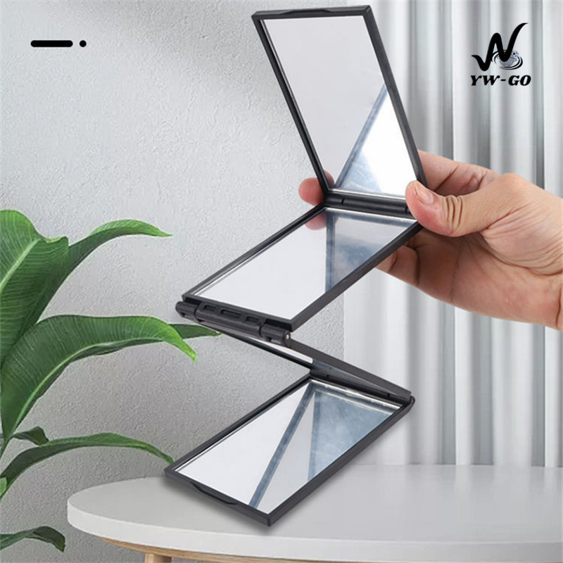 4-Way Folding Mirror For Makeup Self-Cut Can See The Back Of The Head ...