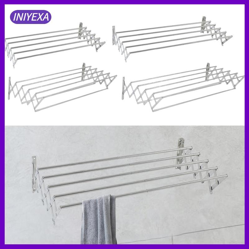 [Iniyexa] Clothes Air Drying Rack Foldable Clothing Rack Retractable ...