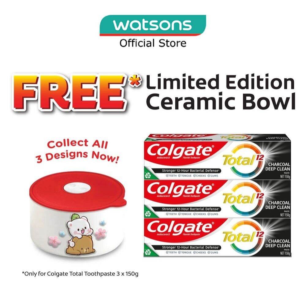 COLGATE Total Charcoal Deep Clean Toothpaste Pack Set (Charcoal Deep ...