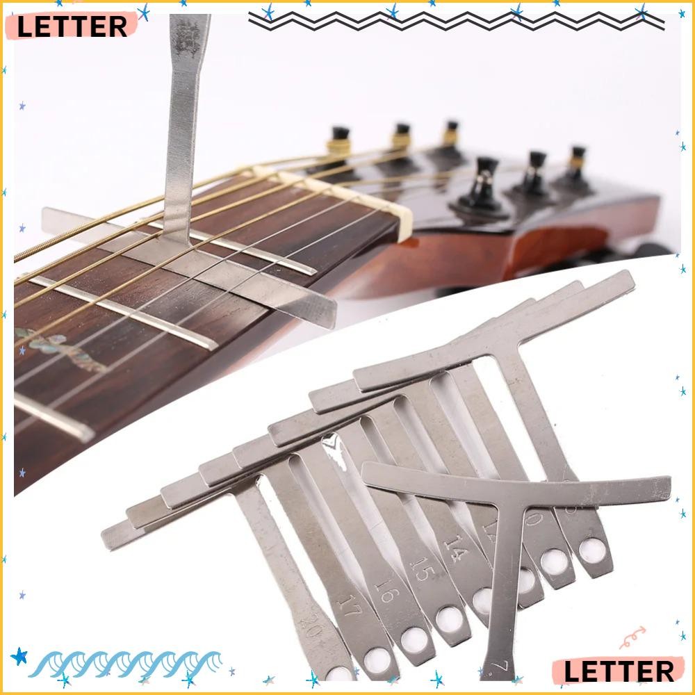 LETTER1 Guitar Radius Gauge, 9PCS Practical Guitar Arc Ruler, Bridge ...