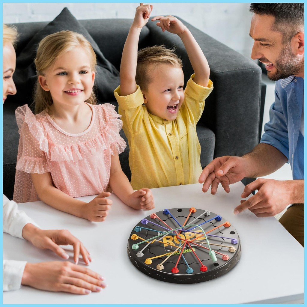 Rope Game Puzzle Colorful Twisted Rope Sorting Board Game Brain Teaser ...