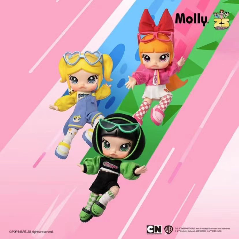 Spot Goods POPMART Pop mart MOLLY×The Powerpuff Girls Series Action ...